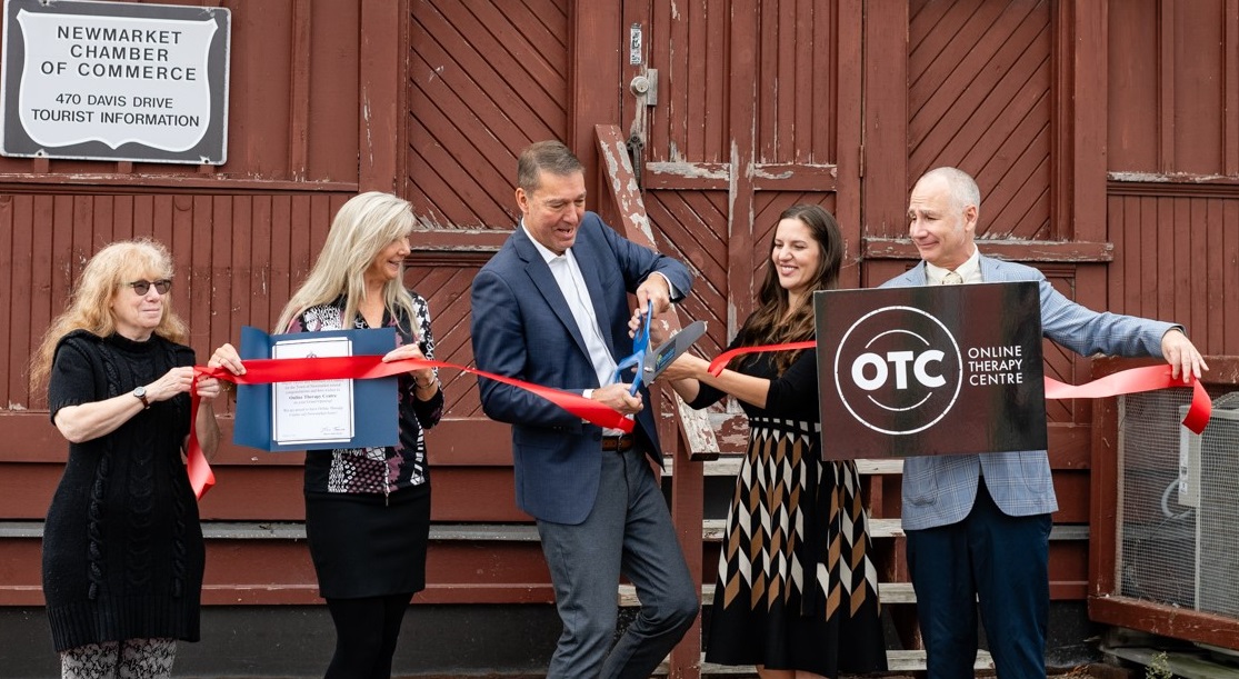 Mayor John Taylor Cuts a Ribbon to Open Online Therapy Centre - Online ...